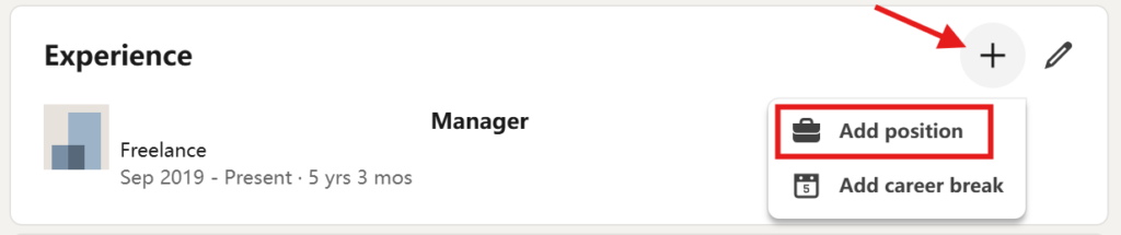 How to Show LinkedIn Promotion vs. New Position