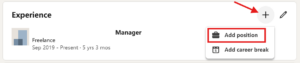 How to Show LinkedIn Promotion vs. New Position