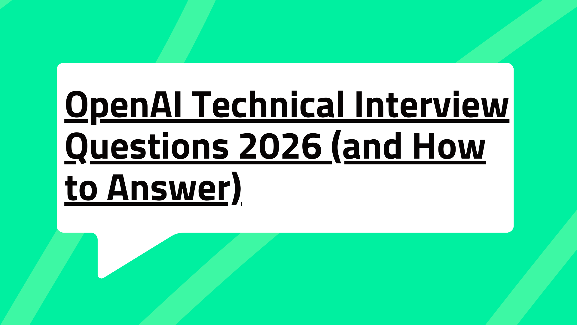 OpenAI Technical Interview Questions 2026 (and How to Answer)